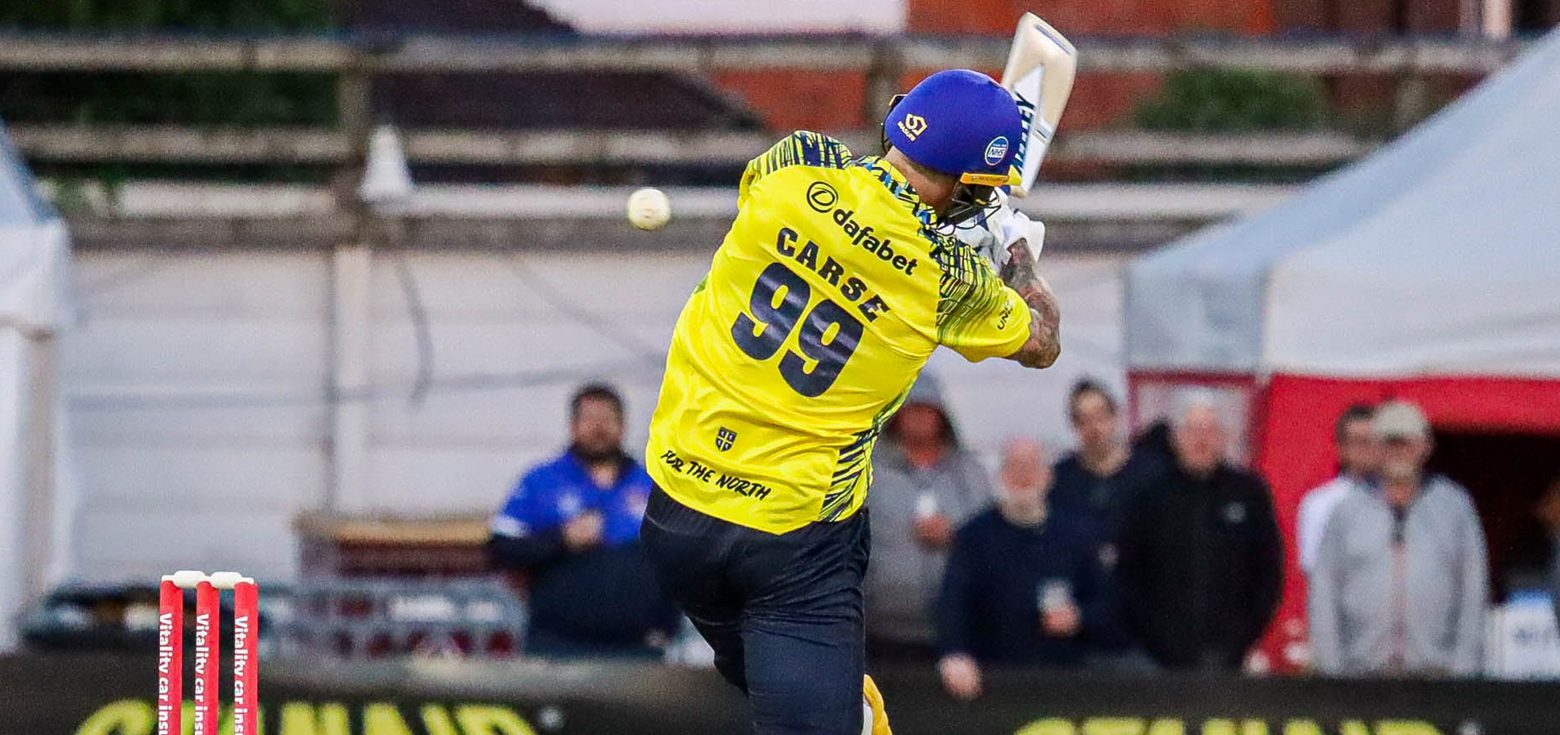 Brydon Carse scores T20 best of 58 as Durham tie with Derbyshire ...